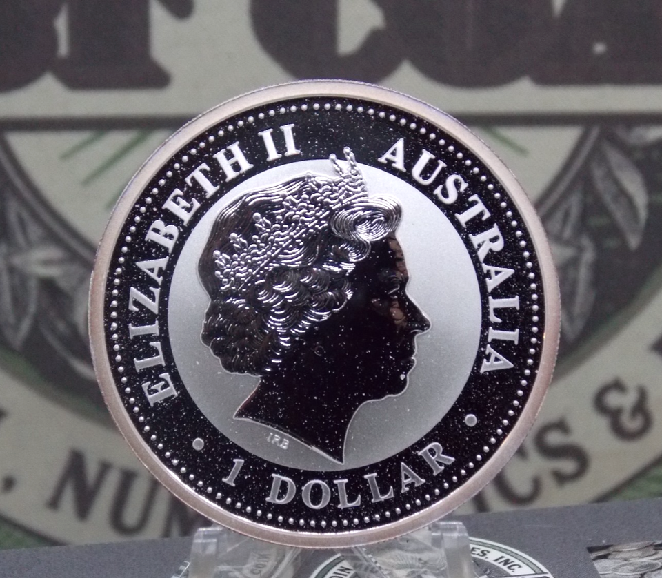 2004 $1 Australia Year of the *MONKEY* 1oz .999 Fine Silver Lunar Coin ...