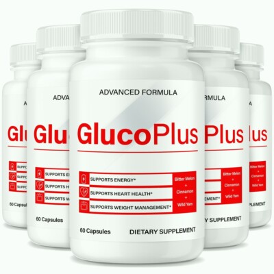 (5pk) Gluco Plus Blood Optimizer, GlucoPlus Blood Support Pills for ...