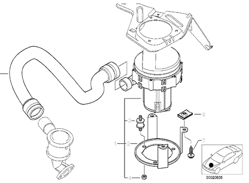 Genuine BMW 5 Series E39 Emission Control Secondary Air Pump ...