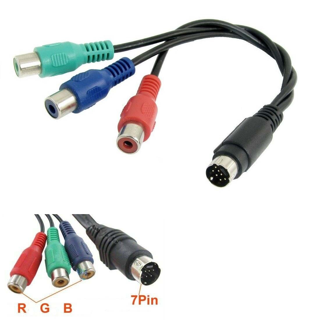 TV Cable Adapter 7-Pin S-Video Male To AV RCA Female Cable Adapter ...