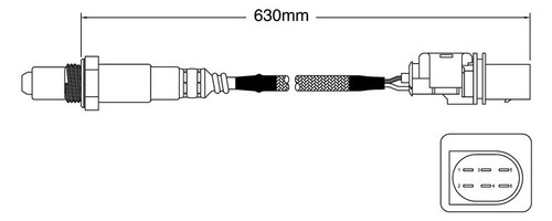 Pre-Cat right oxygen sensor for BMW M5 E60 S85 B50 V10 5.0 11/04 on ...