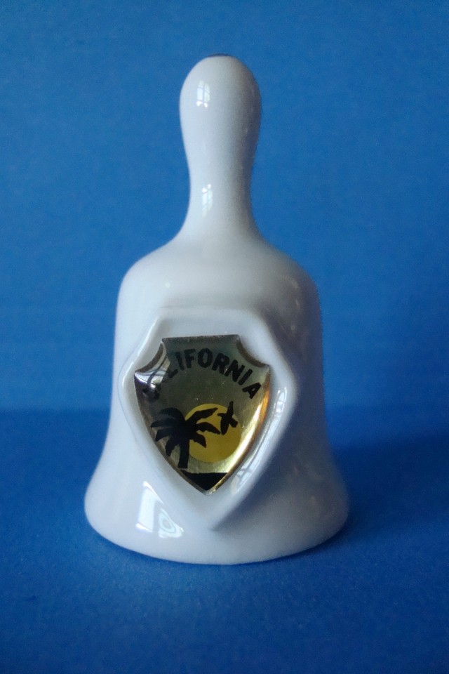 Collectible Miniature White Porcelain Ceramic 2 inch tall CALIFORNIA ...