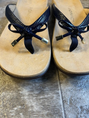 vionic bella ii lizard women's sandals, navy, size 8.5 | eBay