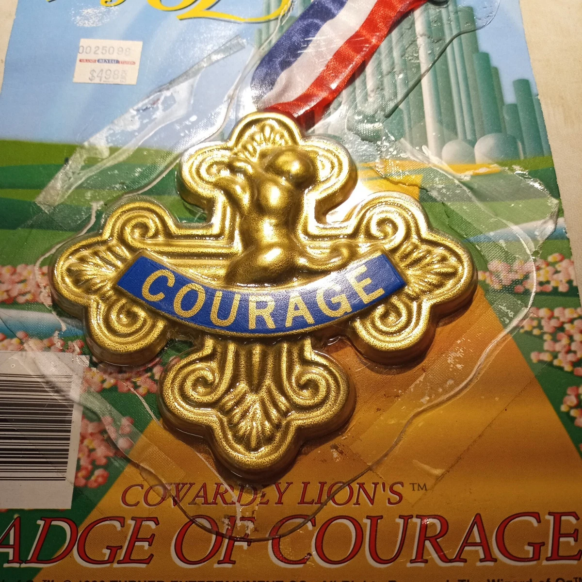 Cowardly Lion Badge Of Courage Tattoo