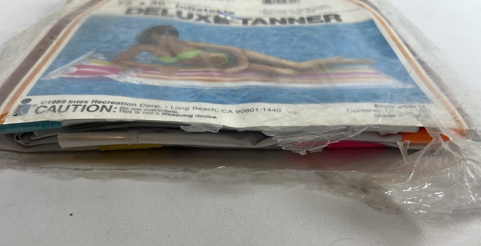 Vintage 80s Pool Float The Wet Set Intex Deluxe Tanner 72” X 30” #59724 ...
