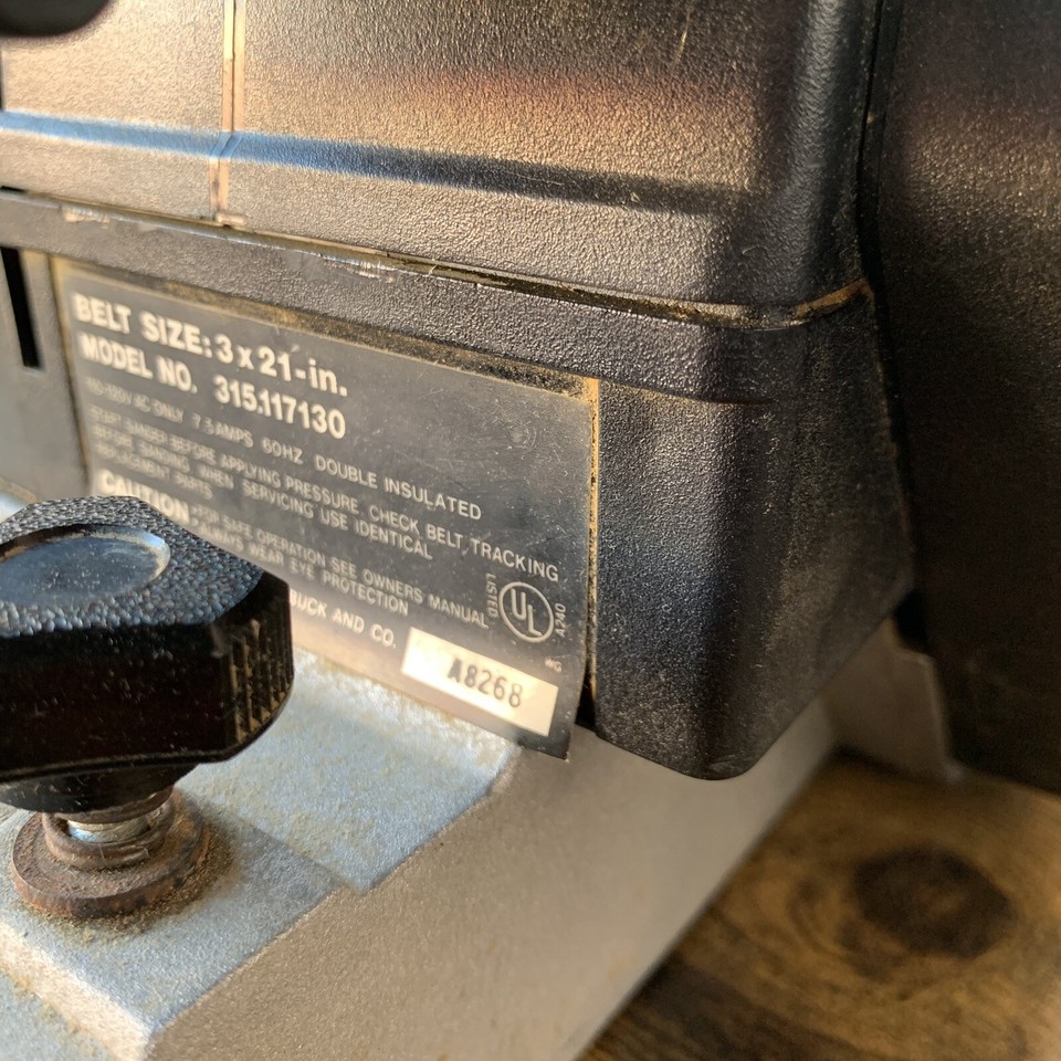 VTG Sears Craftsman 3" X 21" Belt Sander 1hp Model 315.117130 TESTED ...