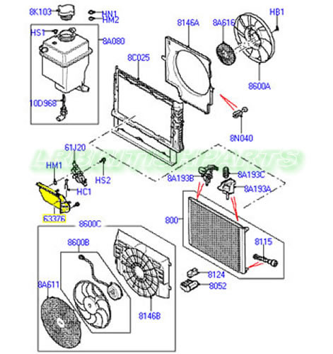 GENUINE LAND ROVER TRANSMISSION OIL COOLER BRACKET PLATE RANGE ROVER ...