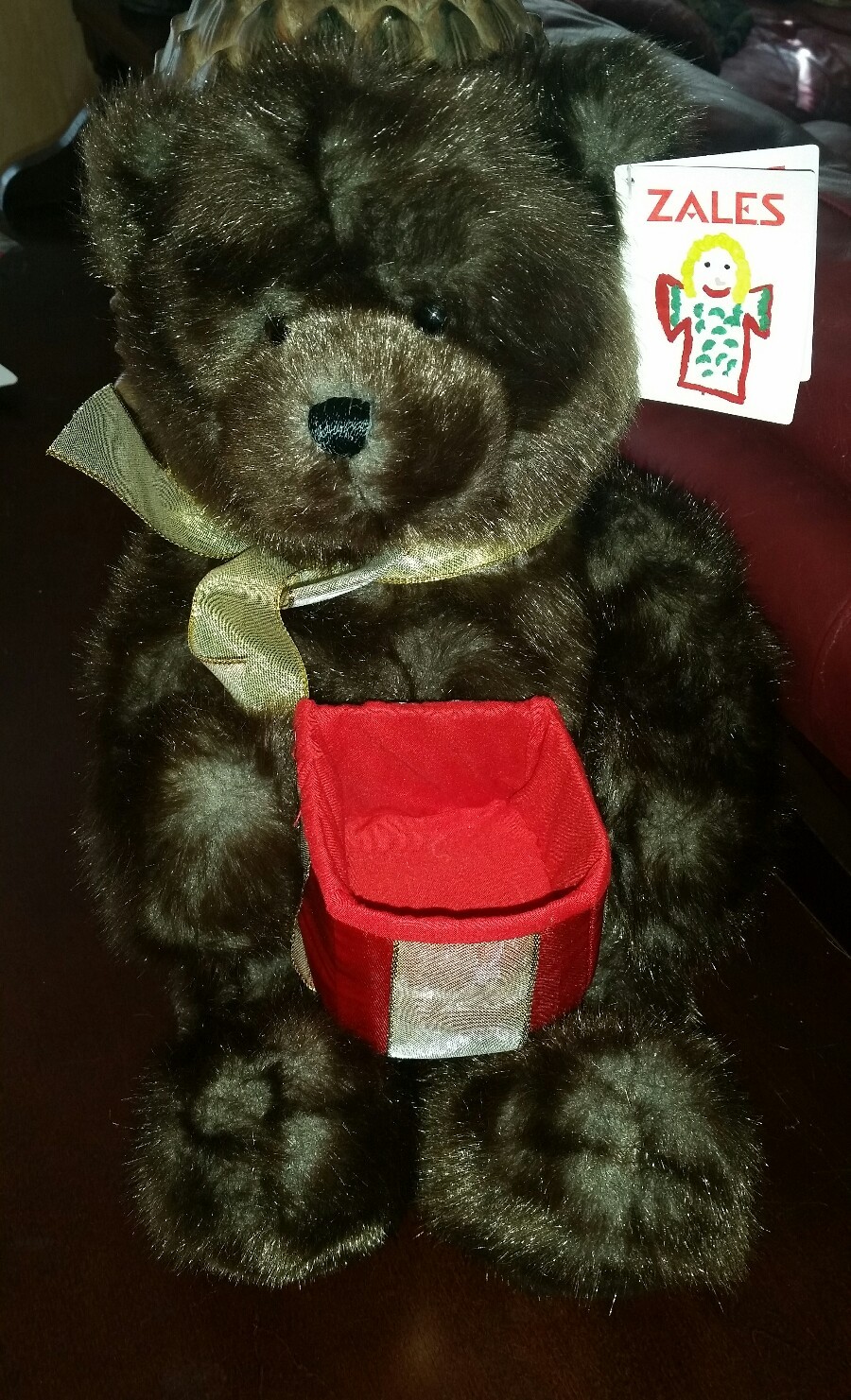 Gund Zales Gift Box Plush Bear 17" Make a Wish Engagement Jewelry ...