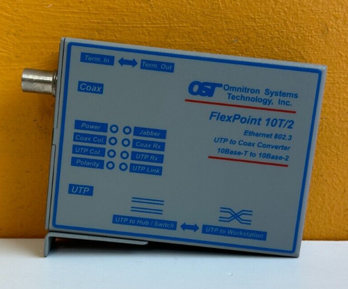 Omnitron (OST) 4230 FlexPoint 10T/2, BNC, RJ-45, UTP to Coax Converter ...