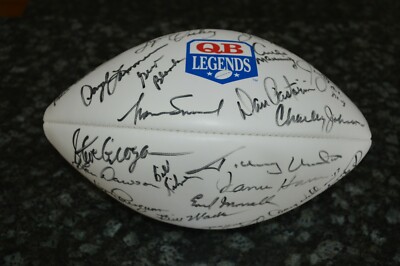 WILSON NFL OFFICIAL AFC NFC QB LEGENDS SIGNED FOOTBALL!!! 32 SIGNATURES ...