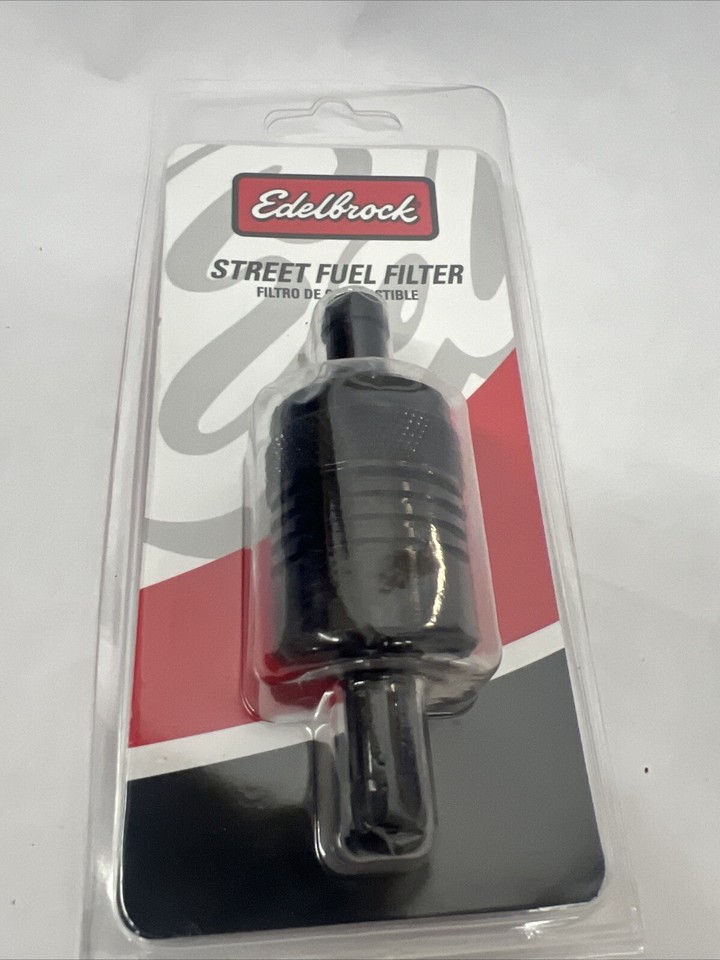 Edelbrock 8157 Aluminum Street Fuel Filter 3" X 3/4" 3/8" Inlet ...