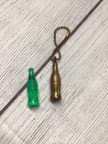 Coca Cole Small 70s Vintage Brass Key Chain & Extra Geen Bottle | eBay