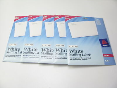 10,000 LABELS TOTAL - Avery 5267, Return Address Labels, 1/2" X 1 3/4 ...