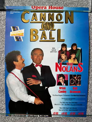 1987 Cannon & Ball The Nolans Blackpool Opera House theatre poster ...