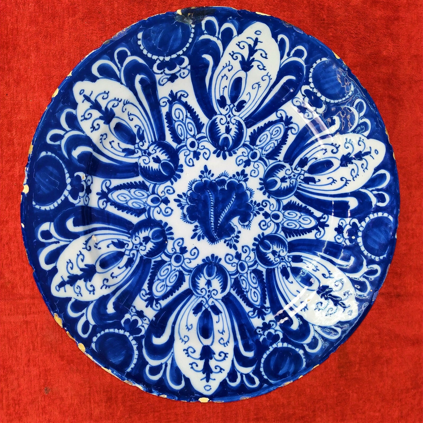 PLATE. DELFT ENAMELED CROCKERY. WITH WVDB BRANDS. HOLLAND. CENTURY ...