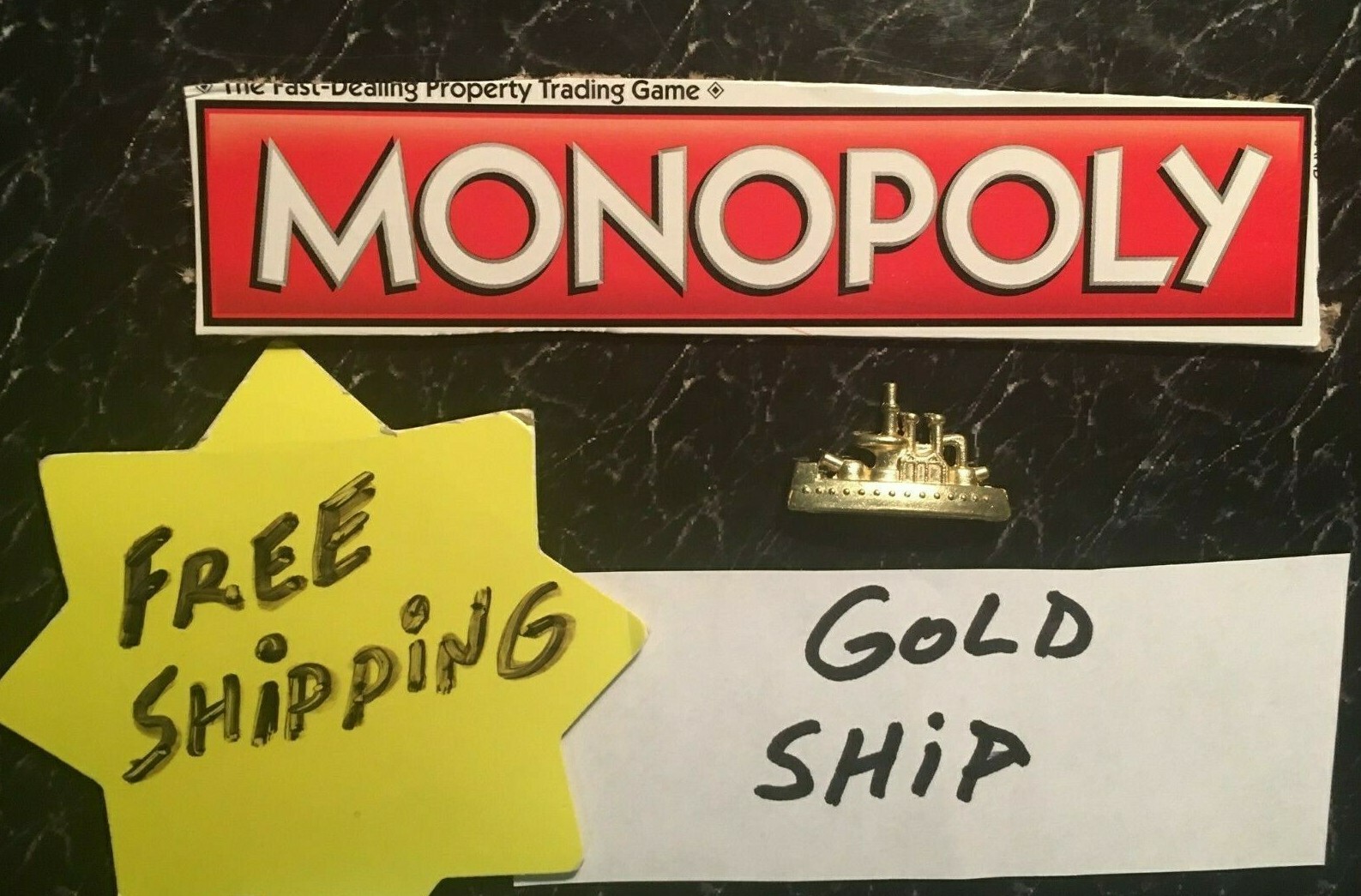 Monopoly SHIP / BOAT TOKEN GOLD Game Replacement Piece / Part FREE ...
