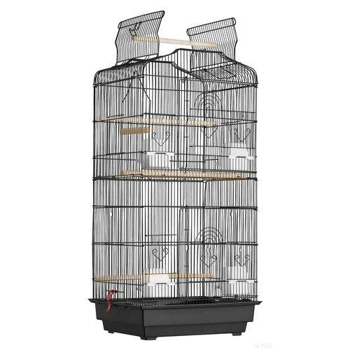 41-inch Open Top Bird Cage for Small Birds, with Swing & Perch, Travel ...