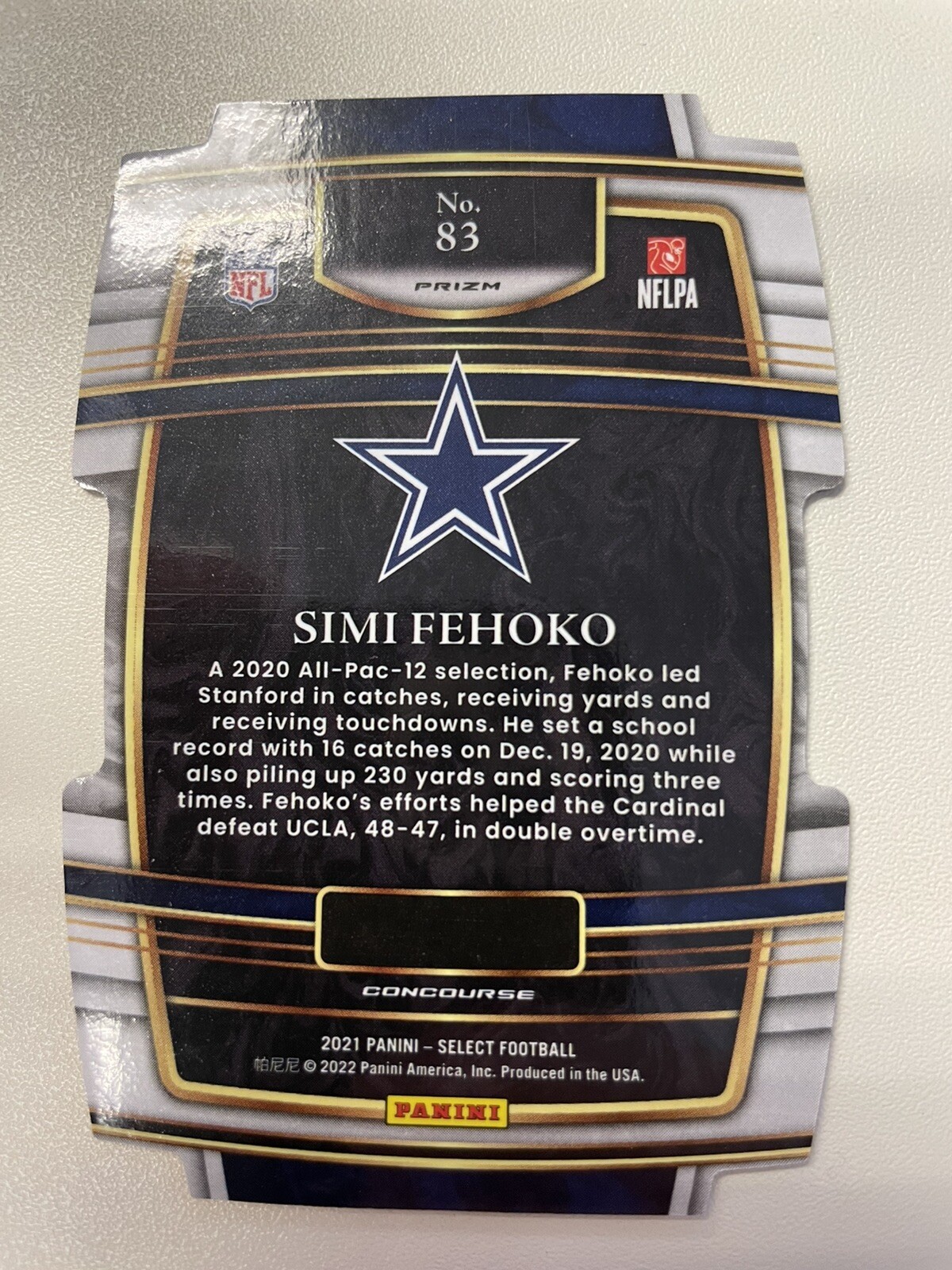 Simi Fehoko 2021 Select RC Red and Yellow Prizm Die Cut Concourse | eBay
