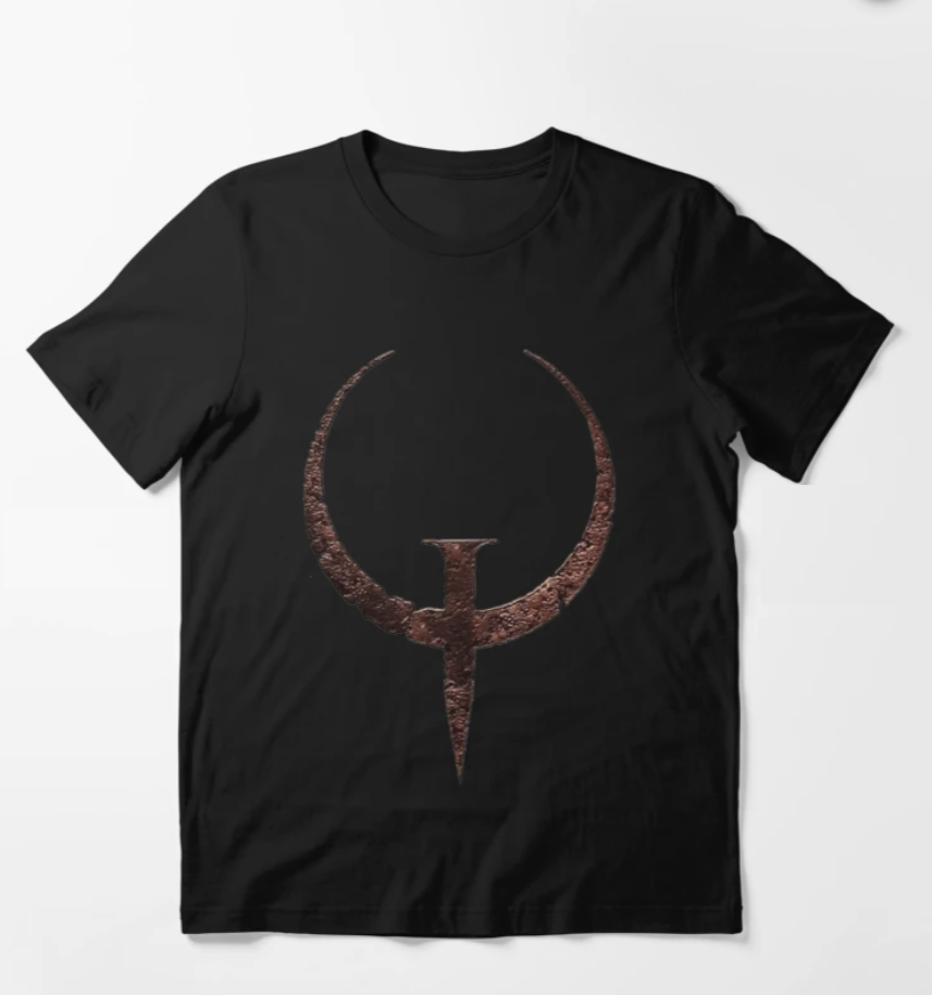 QUAKE 1 LOGO GAME T shirt BLACK WHITE SIZES FROM S TO 5XL 86 | eBay