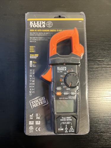 NEW Klein Tools CL700 600A AC Auto-Ranging Digital Clamp Meter ...