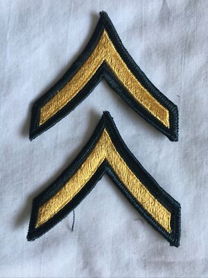 PAIR U.S. ARMY PRIVATE E-2 RANK CHEVRONS | eBay