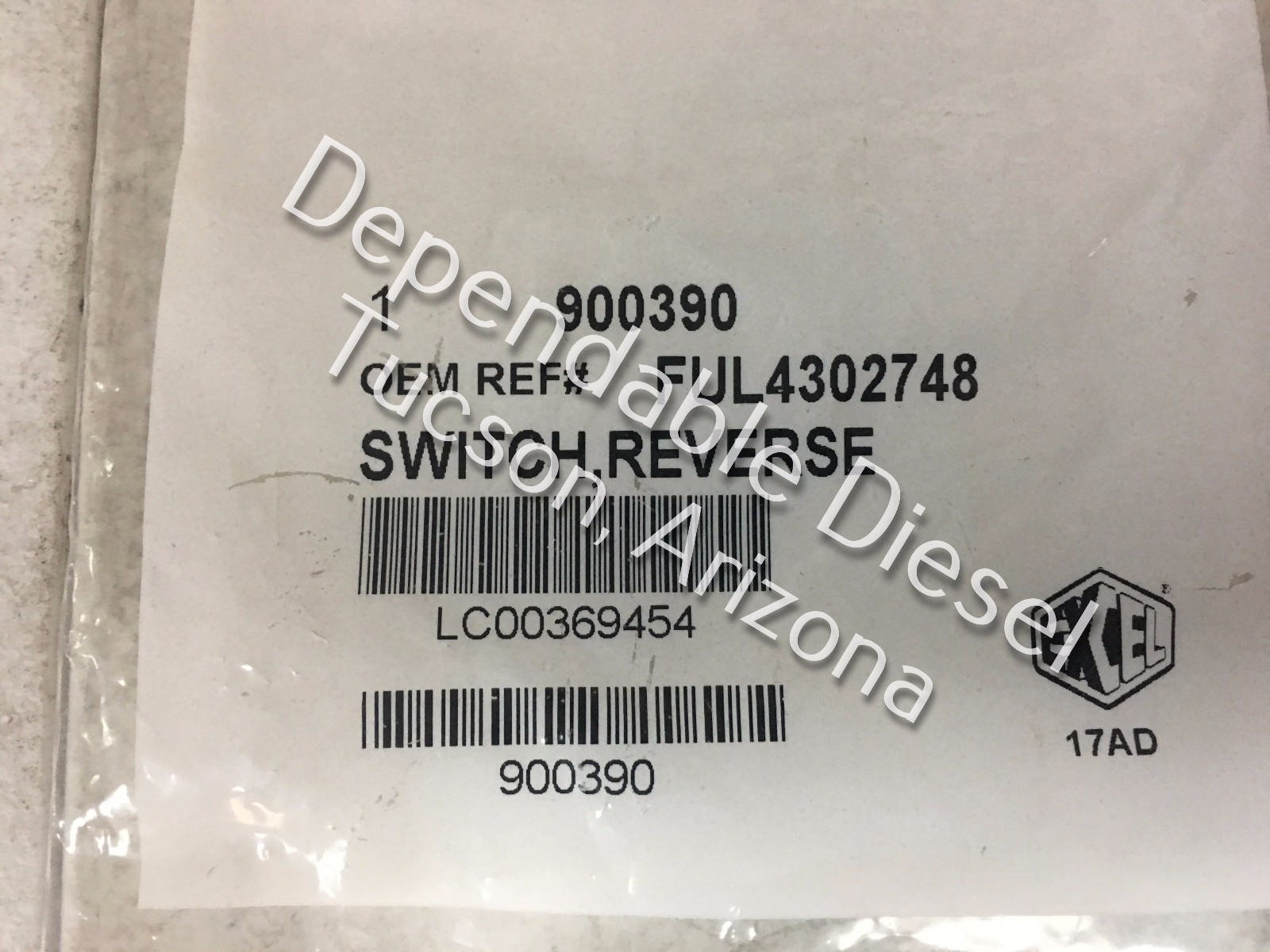 Reverse Switch Normally Open Excel # 900390 Ref. # Fuller 4302748 14197 ...