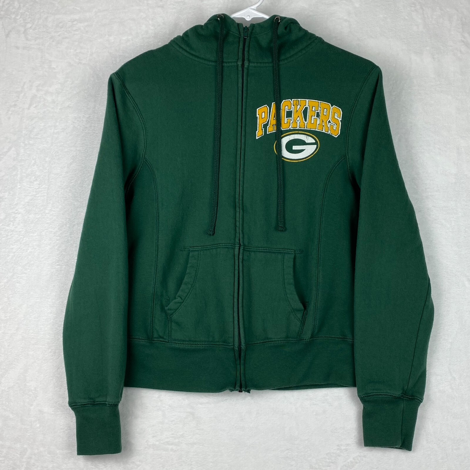NFL Green Bay Packers Jacket Womens Small Green Full Zip Hooded Sweater ...