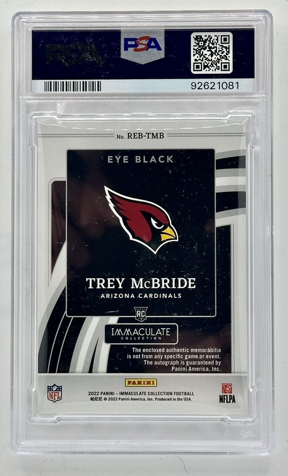 2022 Panini Immaculate Trey McBride /10 Metallic Rookie Eye Black Auto ...