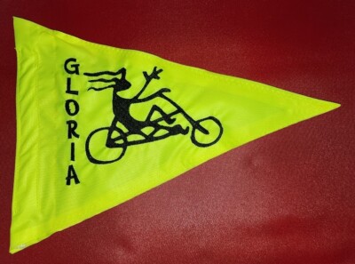 12"x18" Personalized Triangle Marty's Trike Recumbent Trike Safety Flag ...