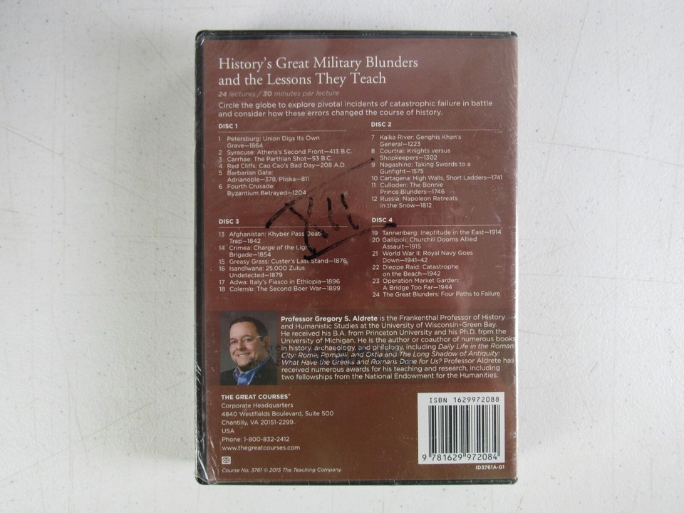 The Great Courses History's Great Military Blunders and the Lessons ...