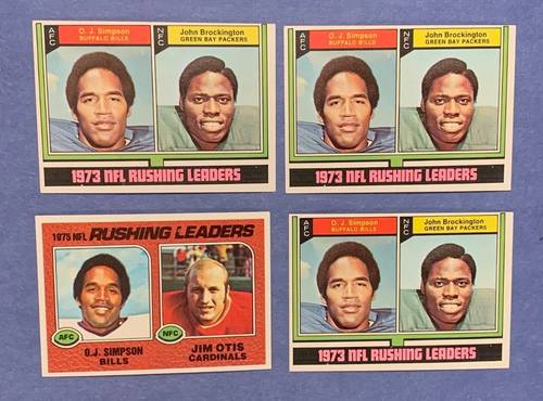 1976-74 Topps BUFFALO BILLS 4 OJ SIMPSON Football Cards (EXNM) FREE ...