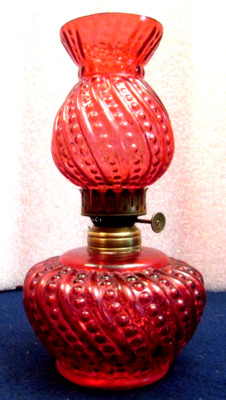 Ruby Red Mini Oil Lamp | eBay