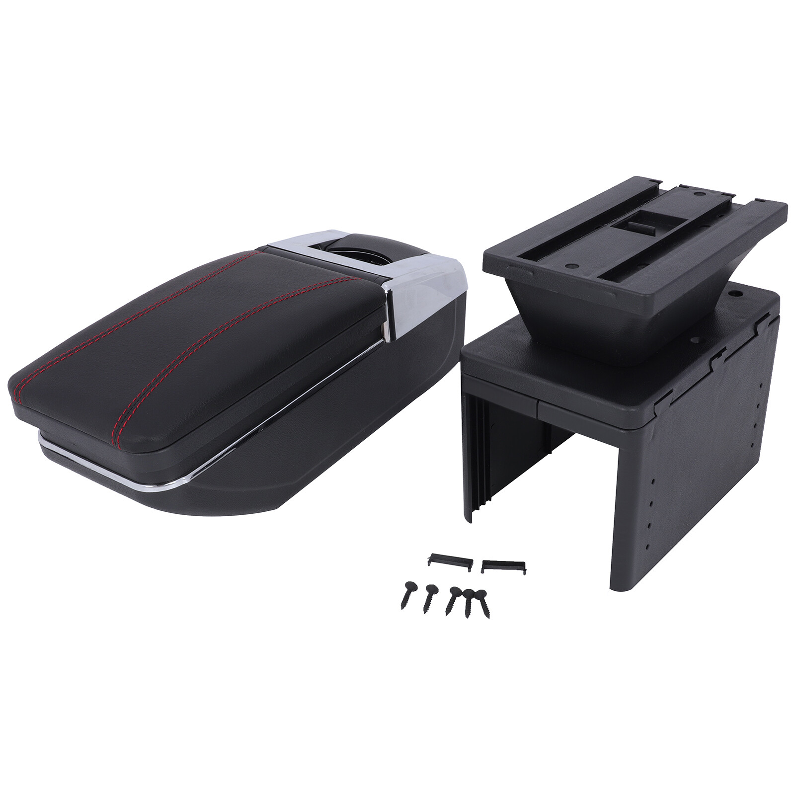 Universal Leather Center Console Armrest Storage Box Central Container ...