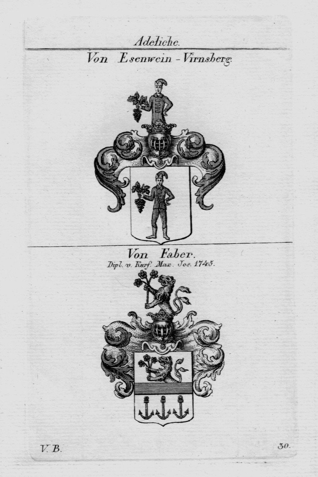 1820 - Esenwein Virnsberg Faber Wappen Adel coat of arms heraldry ...