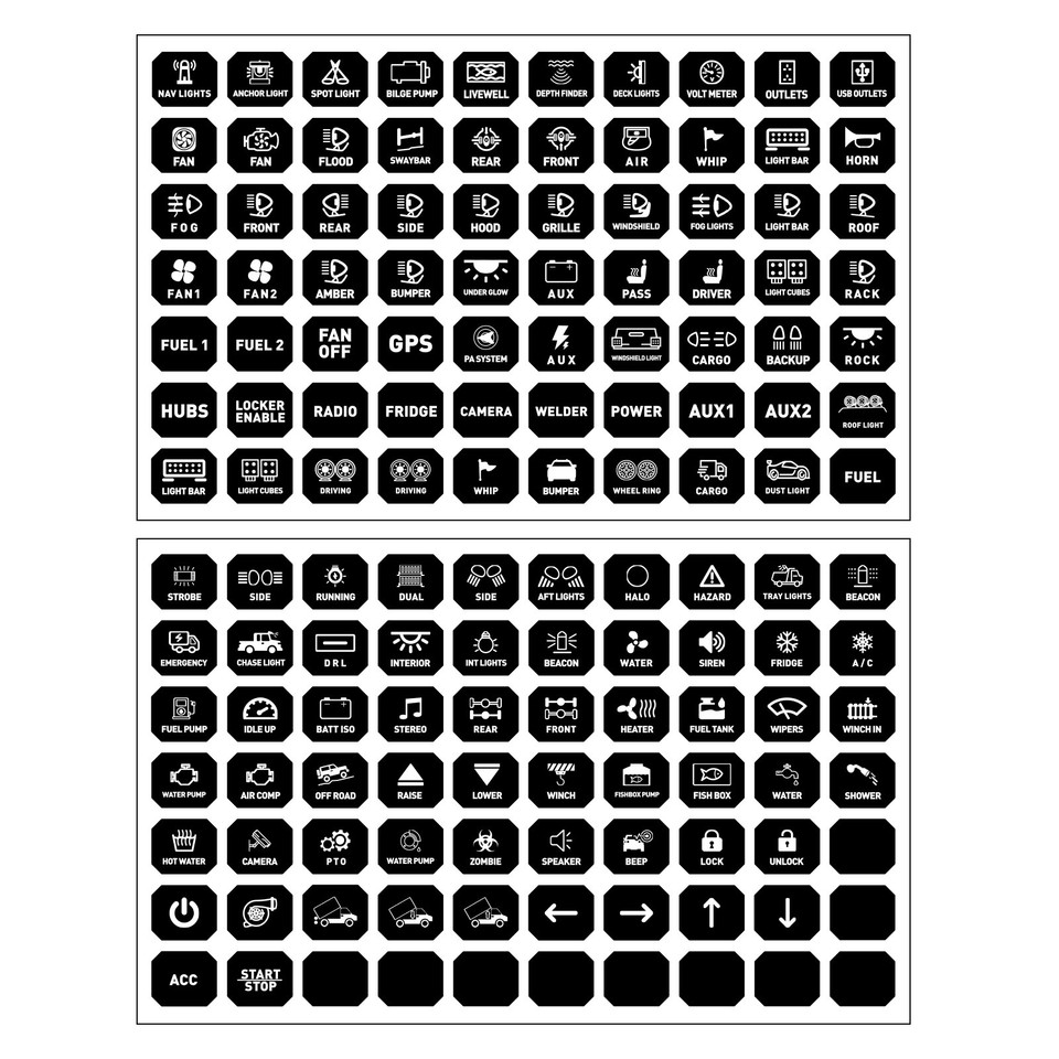 8 Gang LED Switch Panel Control Box Light Bar 12V - 24V For Car RV Boat ...