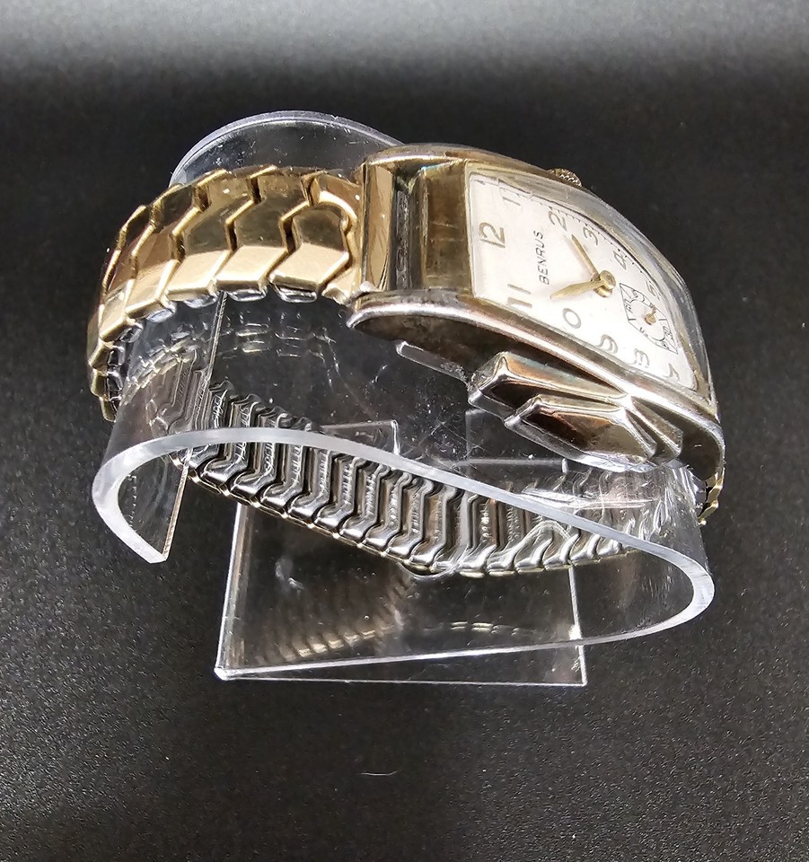 1930s Vintage Benrus Tank Watch Art Deco 15J 1 GF Curved Works | eBay