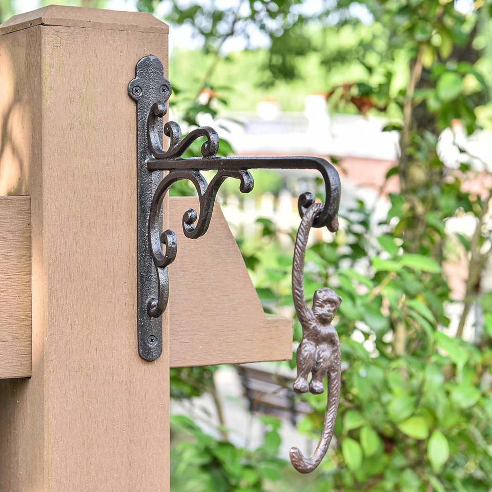 Cast Iron Wall Hook Plant Hangers - Home & Garden Heavy Duty Hanging ...