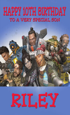 PERSONALISED APEX LEGENDS BIRTHDAY CARD - PARTY / BIRTHDAY KIDS - BEST ...