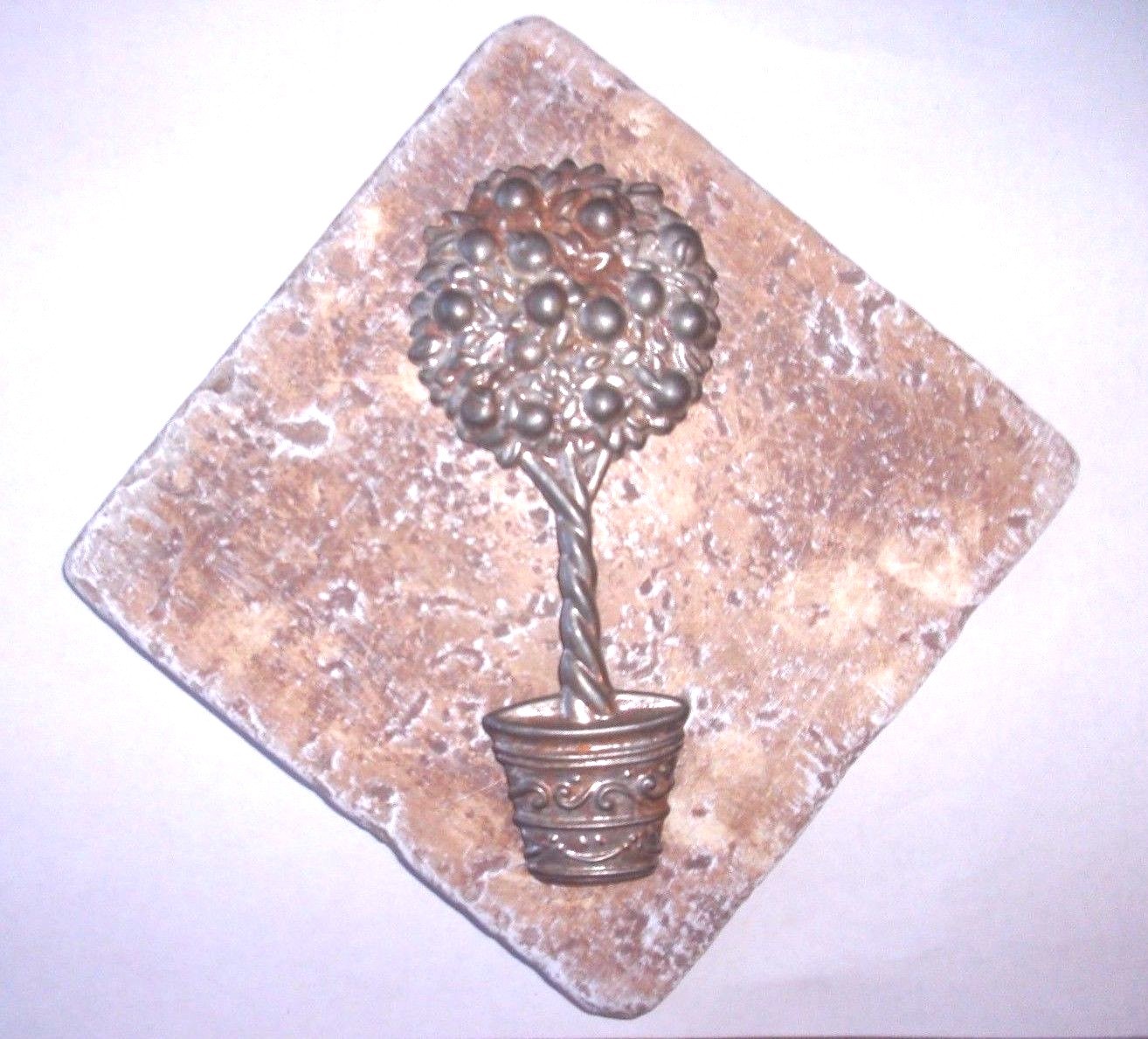 tree plastic travertine tile mold 6" x 6" x 1/3" plaster cement mould ...