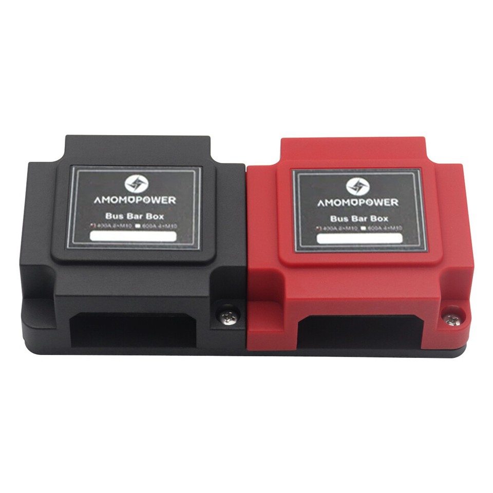 Power Distribution Block Heavy Duty Bus Bar Box M10*8 Terminal Studs 12 ...