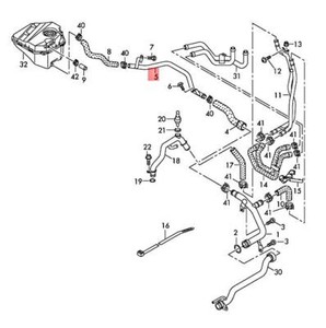 Genuine AUDI Q7 4LB Coolant Pipe 7L8121065L | eBay