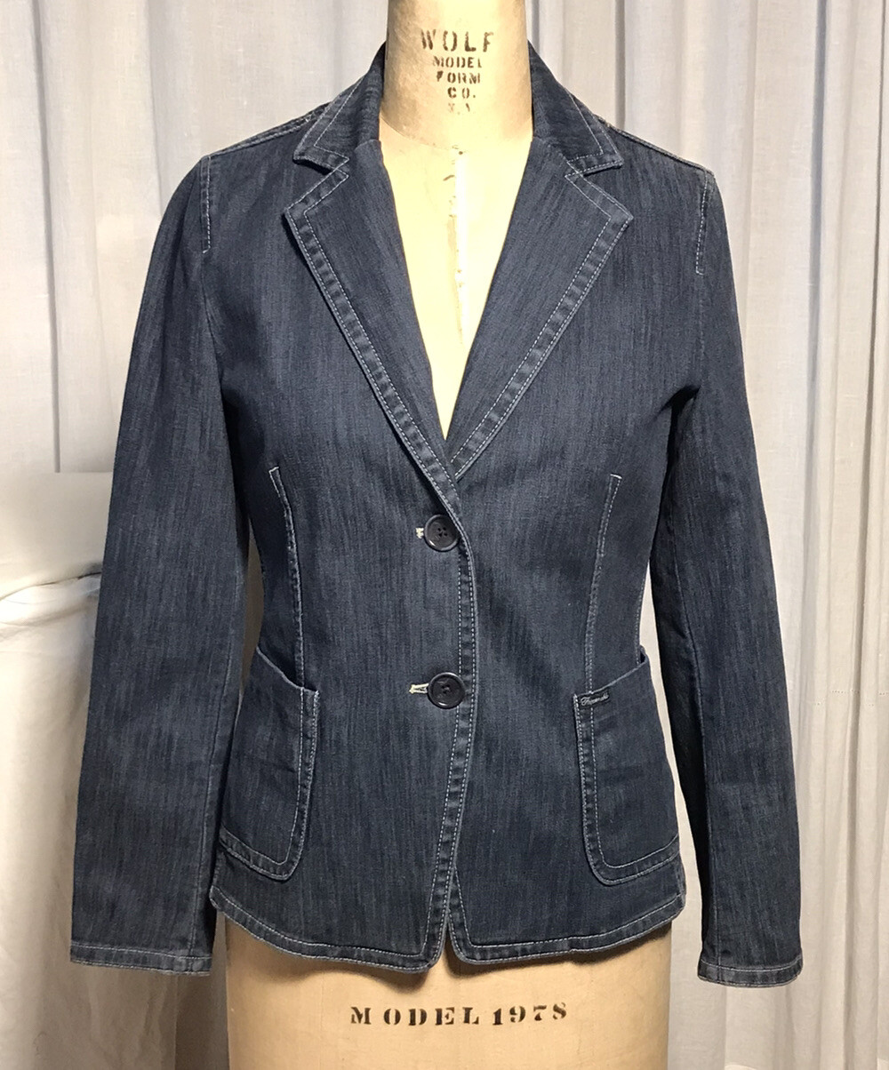Faconnable Womens Blue denim Jacket Sz XS pre-owned | eBay