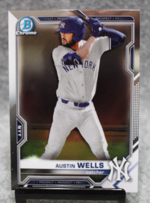 Austin Wells 2021 Bowman Chrome Prospect BCP-47 Yankees | eBay