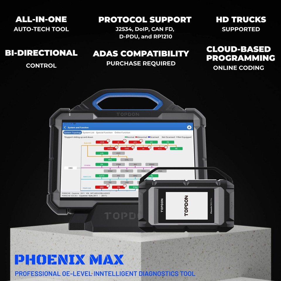 2026 TOPDON Phoenix MAX + T-ninja Box Ultra Diagnostic Bundle Key ...