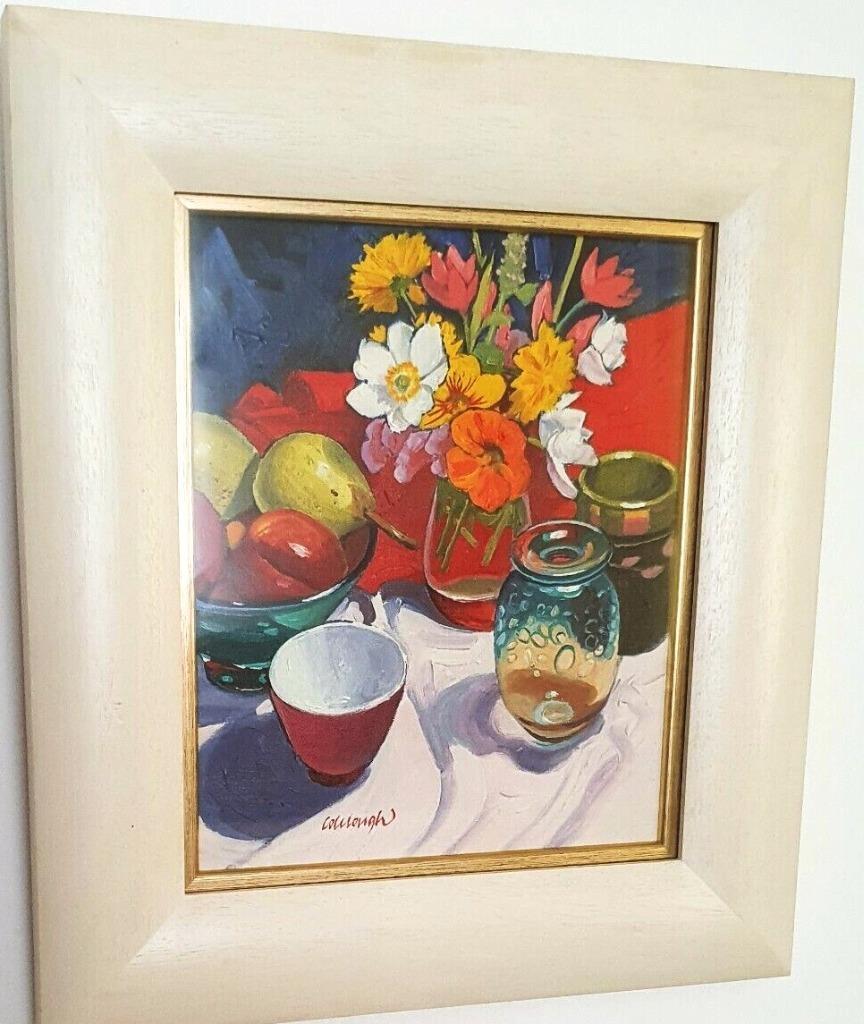 Floral Still Life Oil on Linen Painting Scottish Colourist FRANK ...