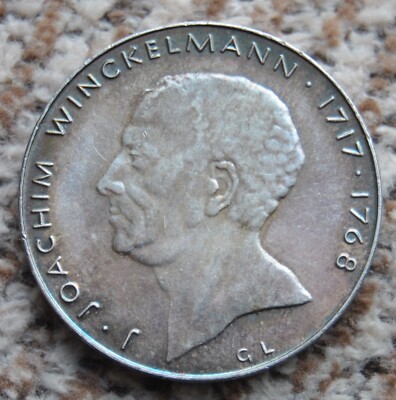 RDA (EAST GERMANY) SILVER MEDAL . JOACHIM WINCKELMANN 1717-1768 . 1968 ...