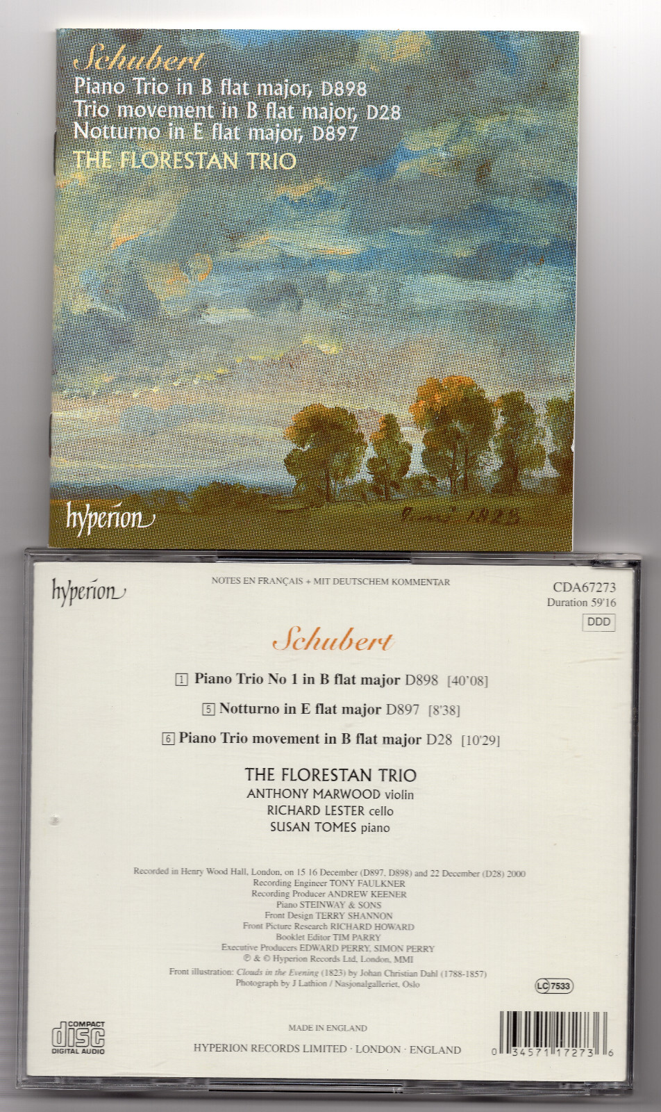 Schubert - Piano Trio No. 1/Piano Trio Movement/Notturno, Florestan ...