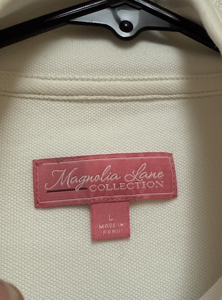 Magnolia Lane Augusta National Masters While Cotton Full Zip Jacket Sz ...