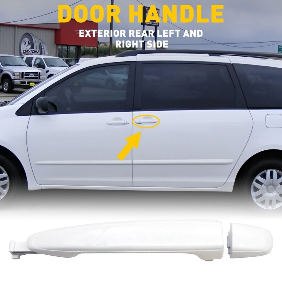 For 2004-10 Toyota White Sienna Rear Outside Door Handle RH Or Left ...
