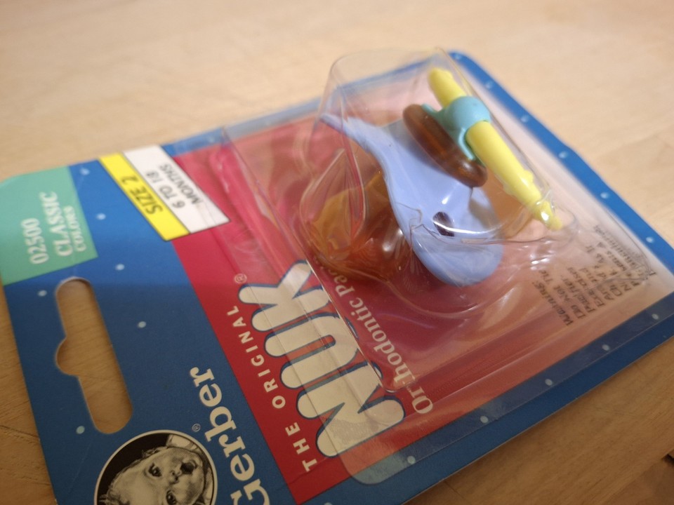 NEW GERBER VINTAGE ORIGINAL ORTHODONTIC NUK PACIFIER sz2 CLASSIC NOS ...